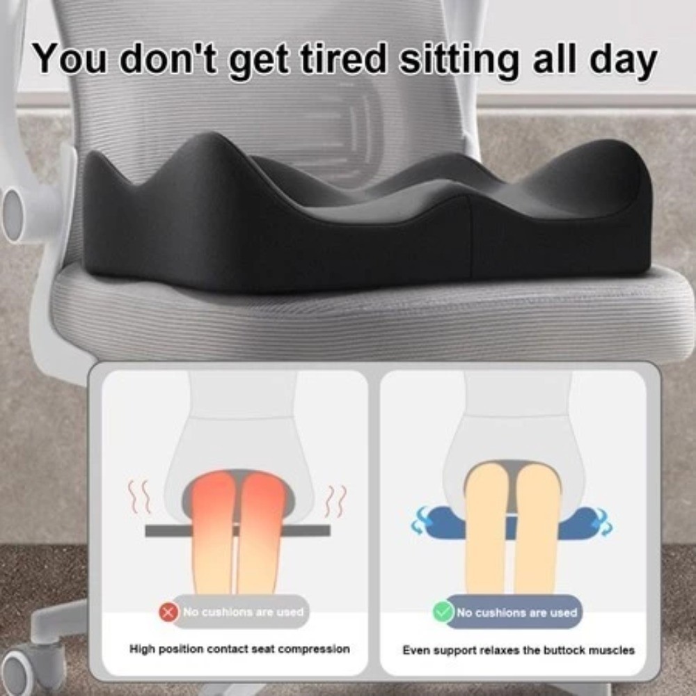 Upgrade Memory Foam Car Seat Cushion Lumbar Pillow Set Relieve Hip Pain ...