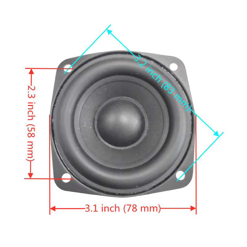 subwoofer 3 inches 4Ω 15W bass speaker 3 inch bass speaker Stereo ...