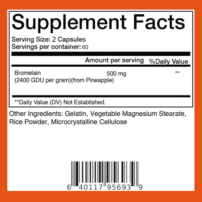 Bromelain, Pineapple Extract Supplement, Supports Healthy Digestion, 30 ...