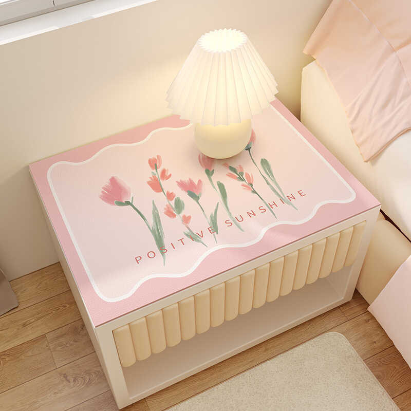 Simple Modern Bedside Table Mat Waterproof Cover Cloth Leather Table ...