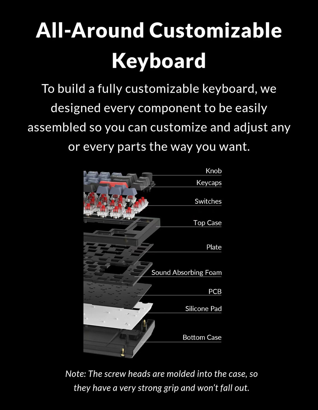 Keychron V1 Mechanical Keyboard | 75% Layout | Gasket | RGB + Hot-Swap ...