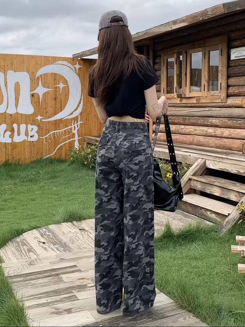 Military Pattern Jeans Street Style Super Cool Unique Fabric + Size As ...