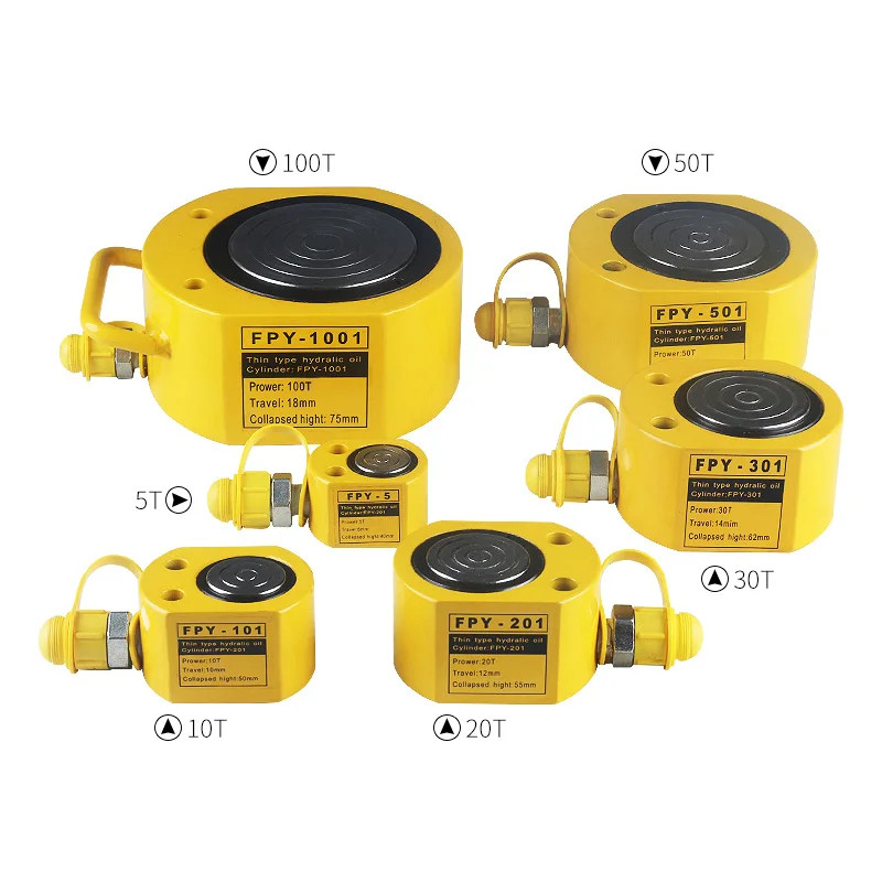 iGeelee Super Thin Type Hydraulic Cylinder FPY-201 Hydraulic Jack with ...