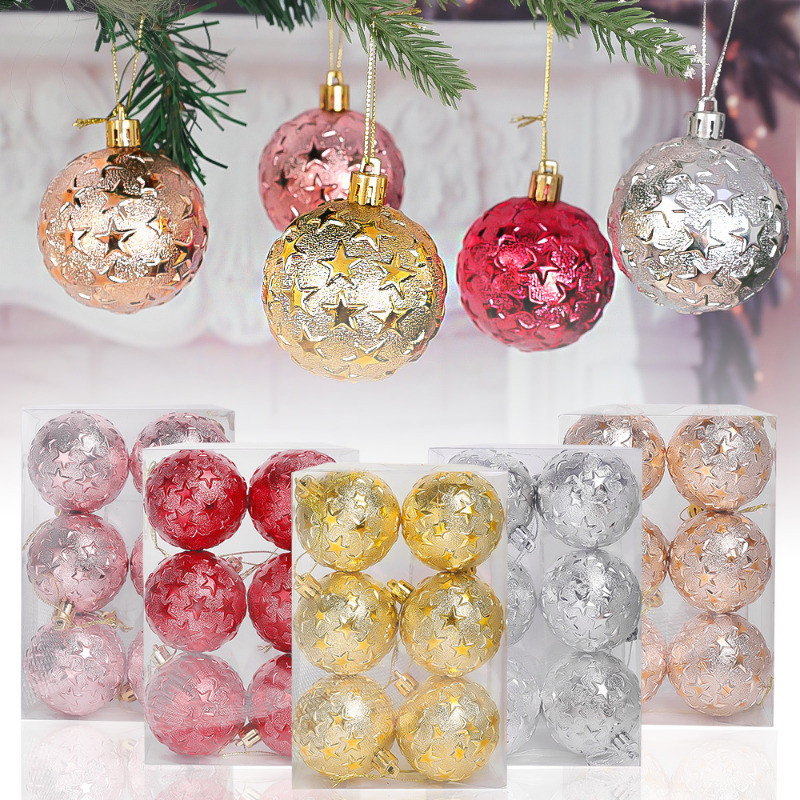 [ Featured ] Painted Christmas Hanging Ball - Electroplated Xmas Balls ...