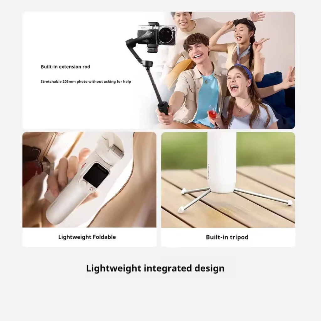 Hohem iSteady V3 Ultra AI Tracking Foldable Gimbal Stabilizer White ...