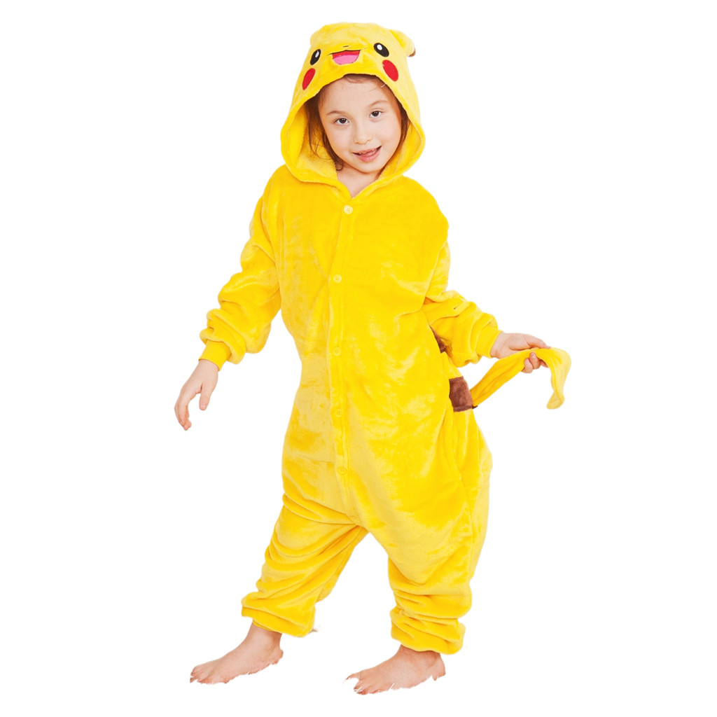 Kigurumi Pokemon Pikachu Onesies Pajamas 2025 Kids Children Animal ...