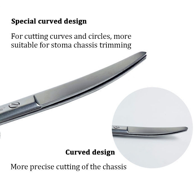 14CM Stainless Steel Stoma Scissors Curved Stoma Care Tool for Cutting ...
