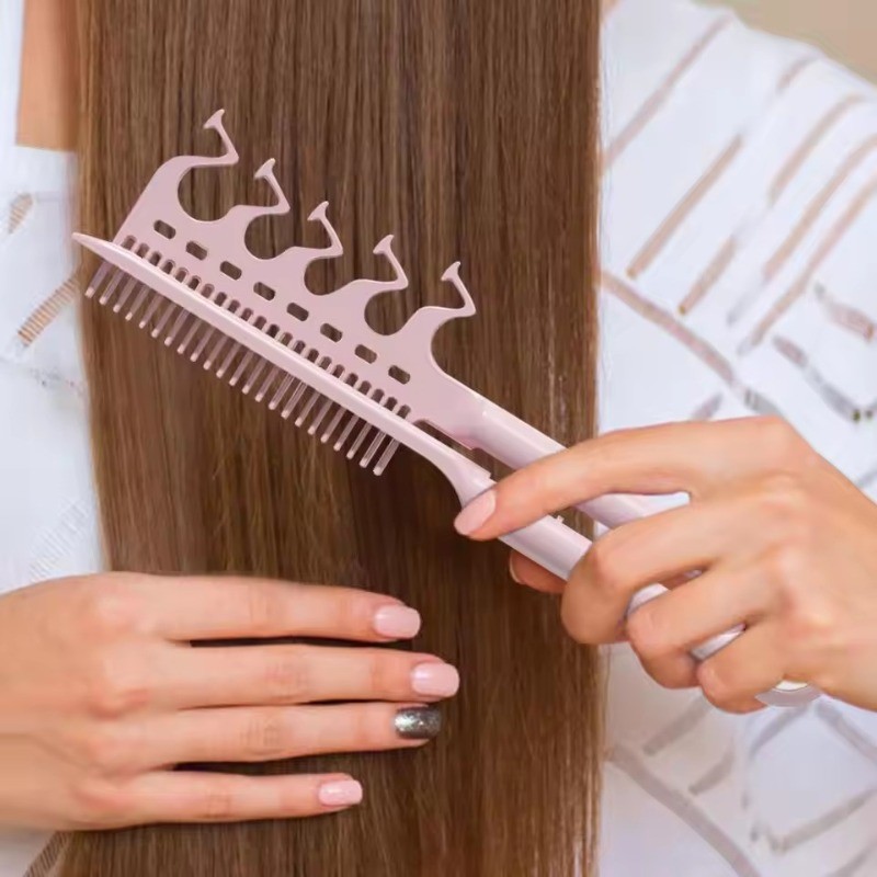 2-IN-1 Rib Comb & V-shape Comb - Home Hair Styling Combs - Portable ...