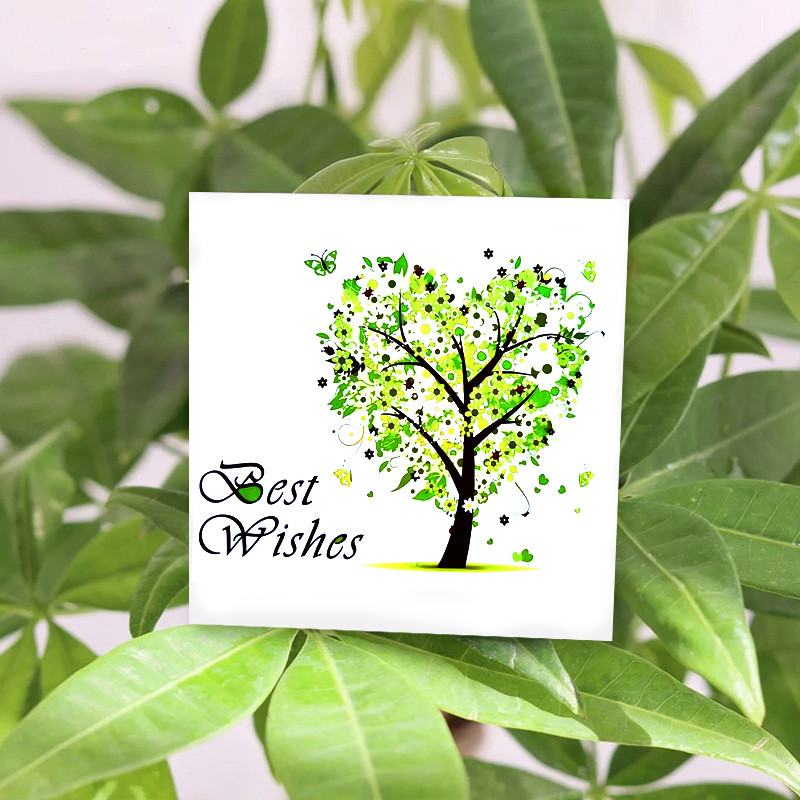 𝐇𝐄𝐀𝐑𝐓 𝐏𝐀𝐆𝐄𝐒 Cute Wish Cards Mini Birthday Message Wishing Card Kids ...