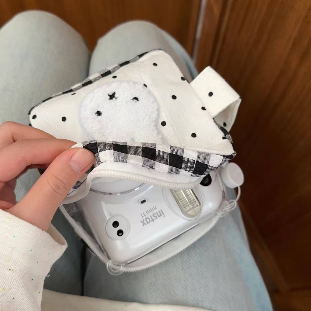 Miffy Polaroid Camera Bag - Korean Style Polka Dot Pouch (Compact ...
