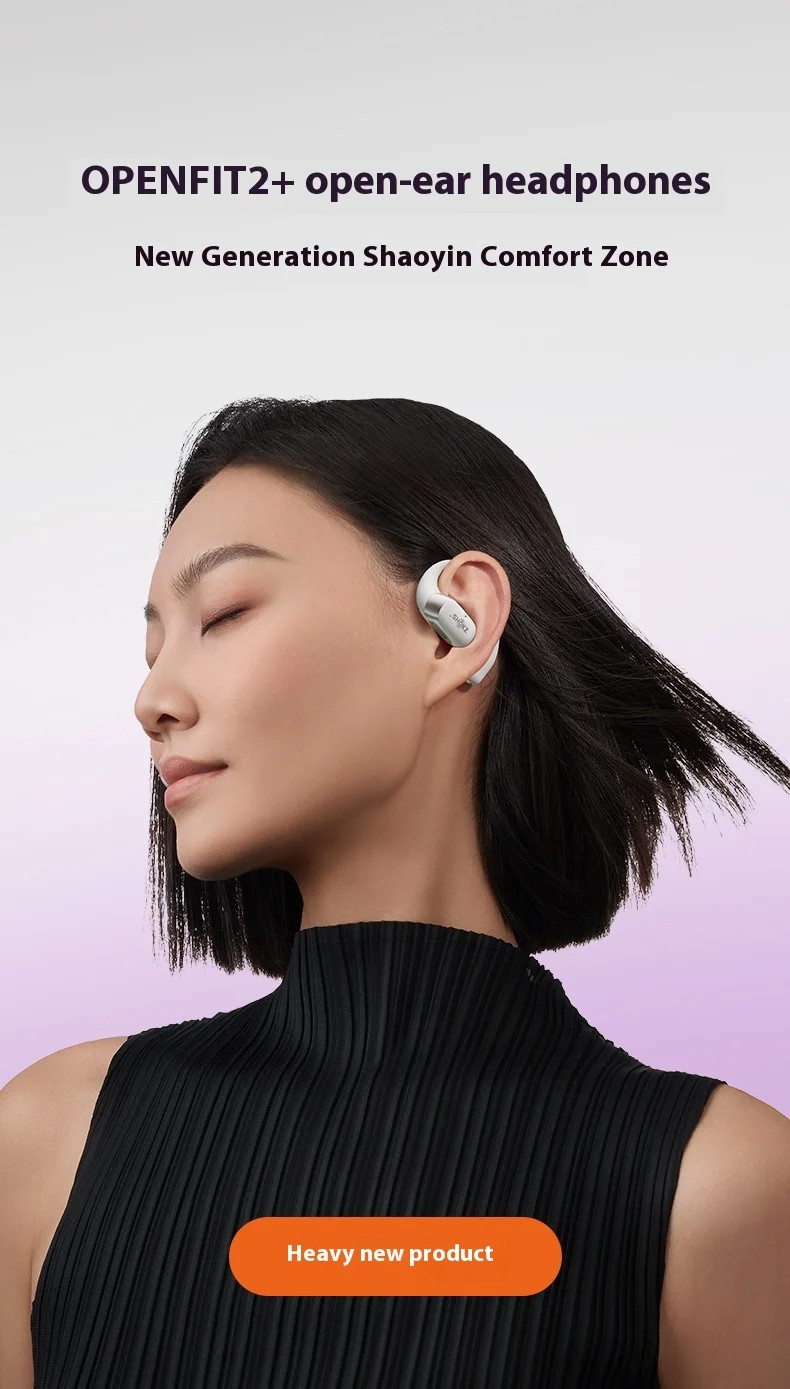 SHOKZ OpenFit 2+ T921 Open-back Headphones Ear-hook Dolby Audio ...