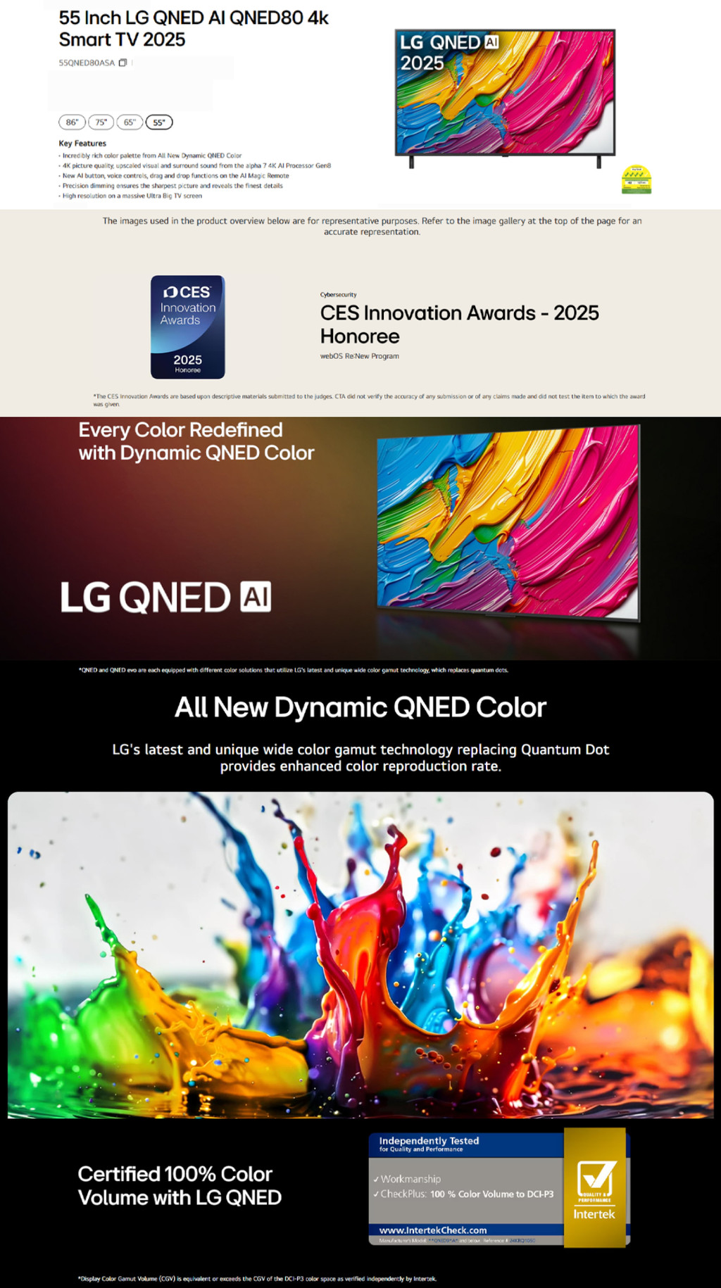 [New Model] LG 55"/65"/75"/86" 4K UHD QNED AI QNED80 Smart TV | QNED ...