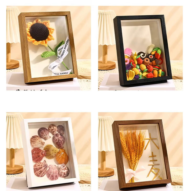 A4 Hollow Frame 3D Wooden Frame for Picture Frame DIY Dried Flowers ...
