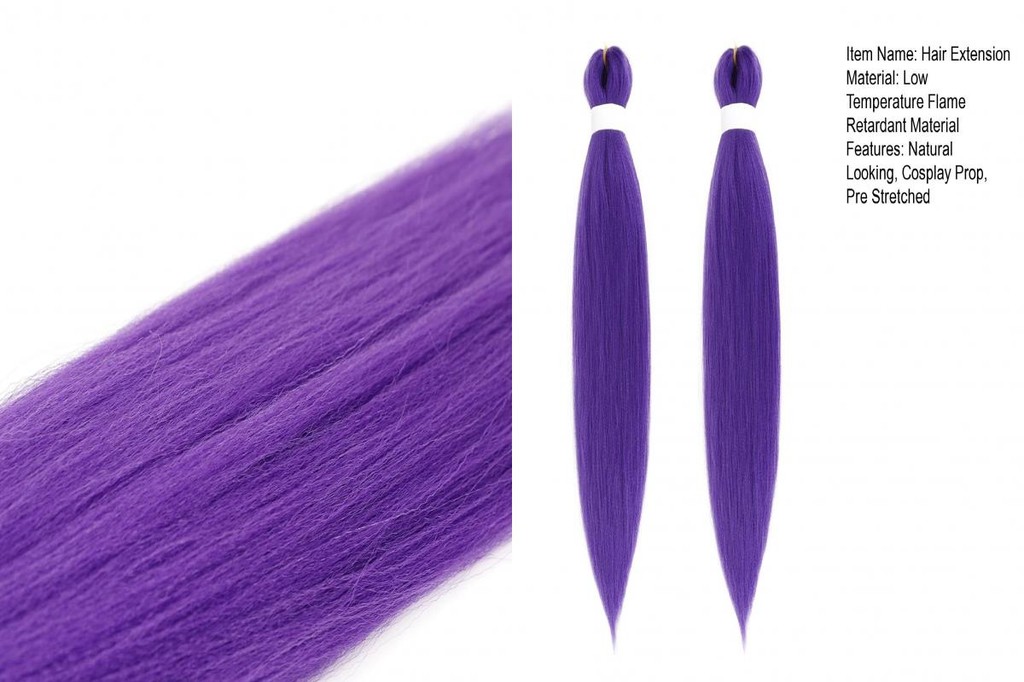 GRE No Tangle Hair Extensions Purple Hair Extensions 26-inch Long ...