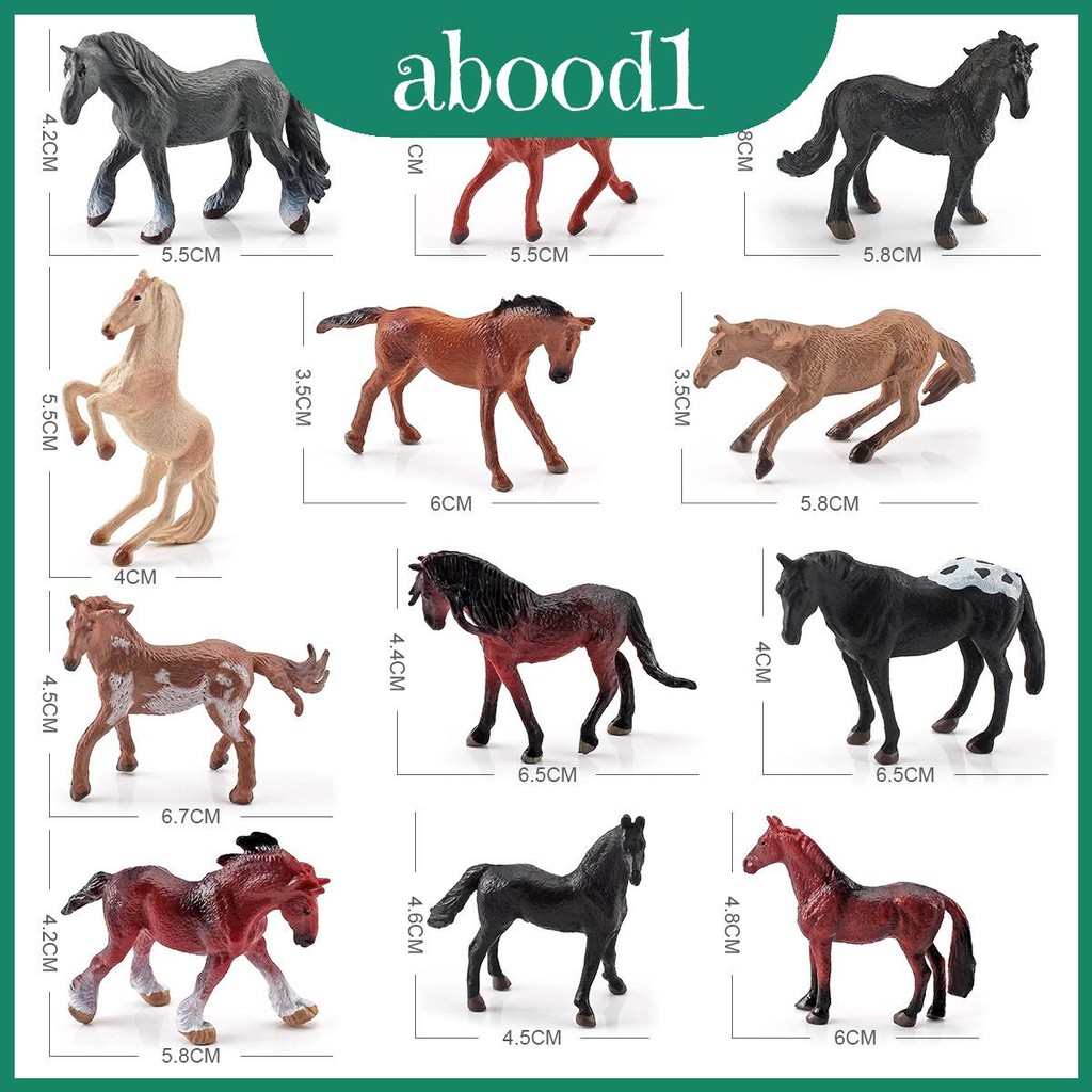 Model Horse Mini Pvc Static Figurines Set Animal Collectible Models For ...