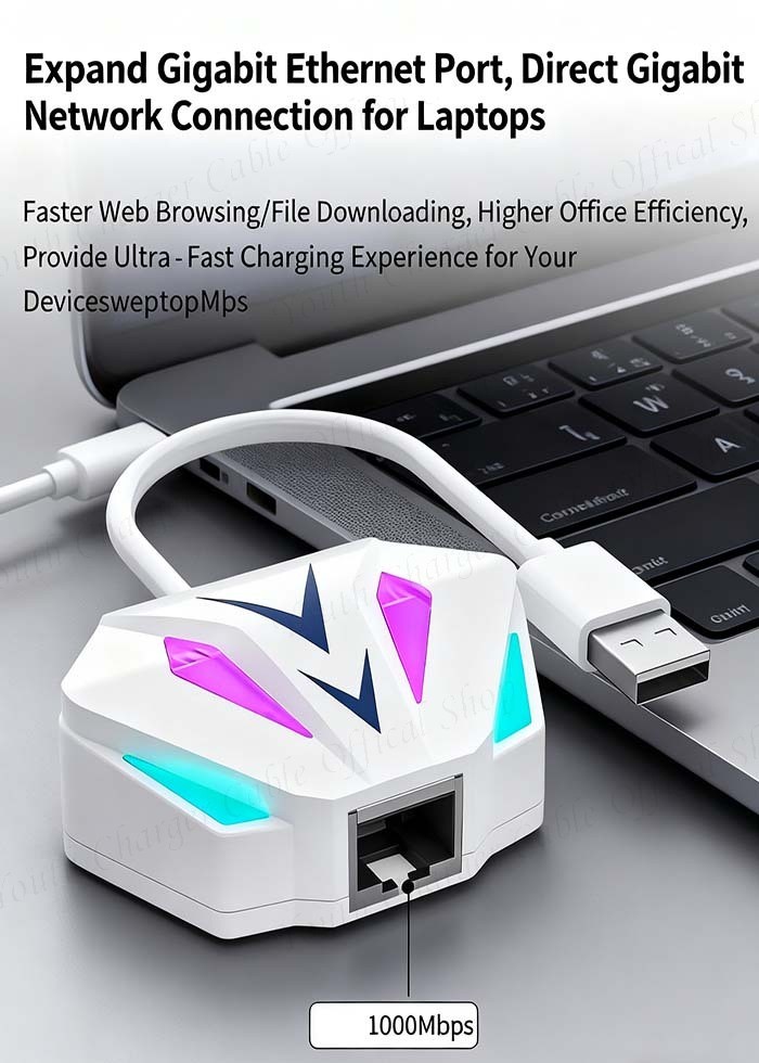 USB/Type C to RJ45 Network Card 2-in-1 Converter Type C Drive Free ...