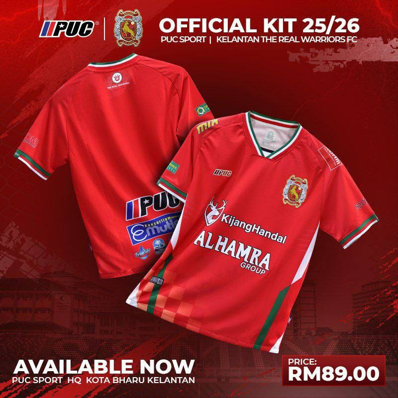 PUC - Kelantan The Real Warriors FC Home 25/26 - Red - (Original ...