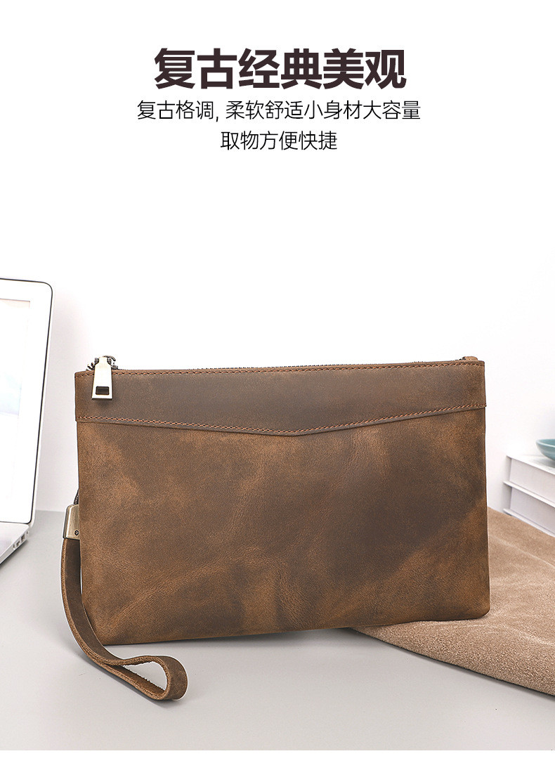 Ready Stock Quick Shipping New Style Retro Leather Men's Handbag RFID ...