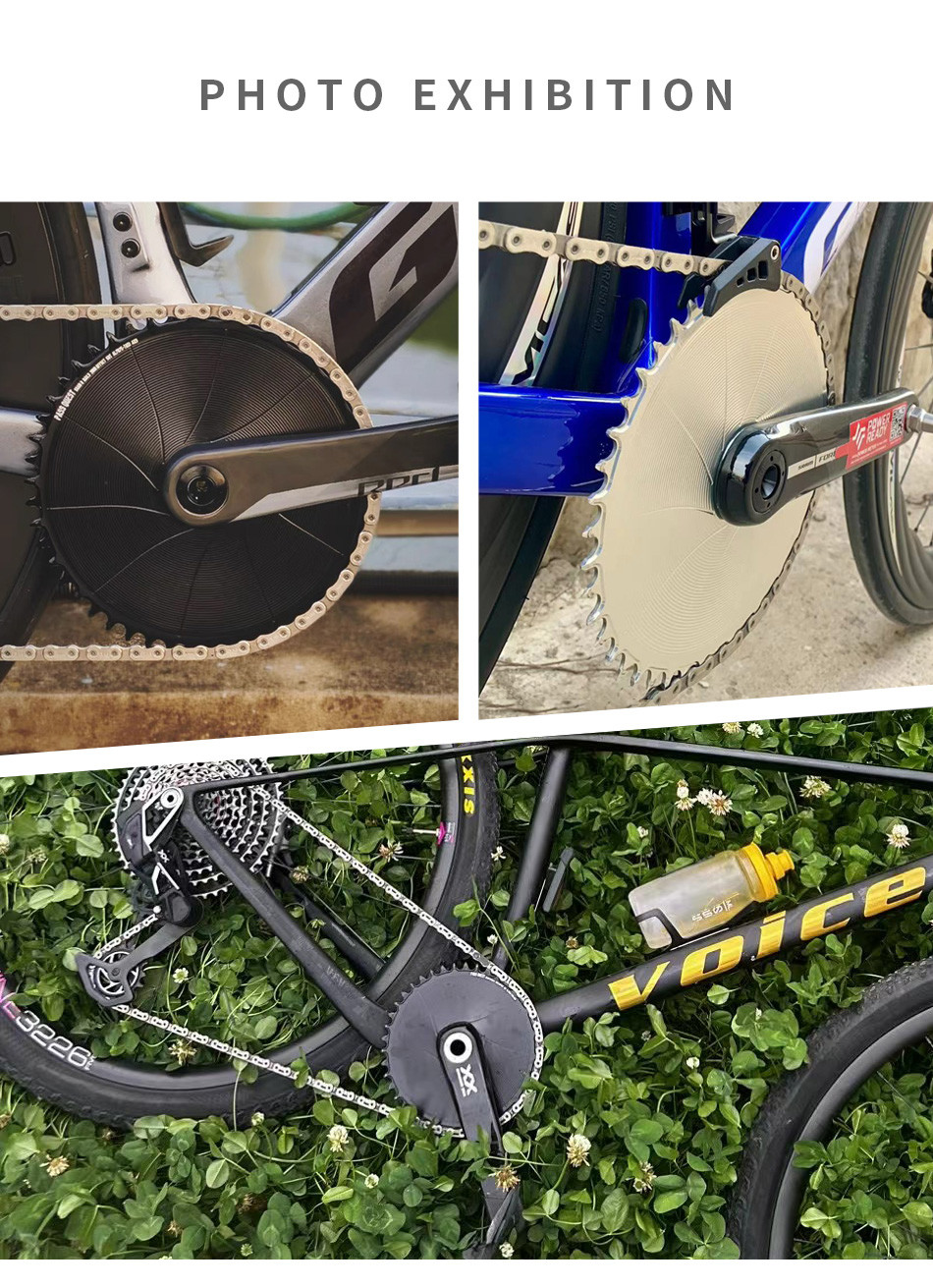 PASS QUEST 8 bolt Chainring AERO Round Narrow Wide Crankset 3mm Offest ...