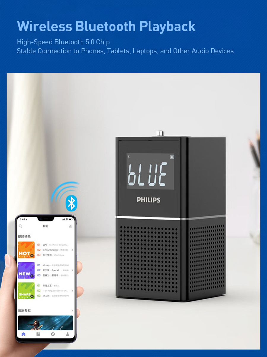 Philips Bluetooth Speaker Clock Radio TAR2568 | Shopee Malaysia