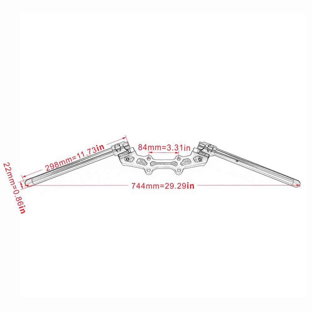 Motorcycle Handlebars Clip On for Yamaha MT07 FZ07 MT FZ 07 2013-2018 ...