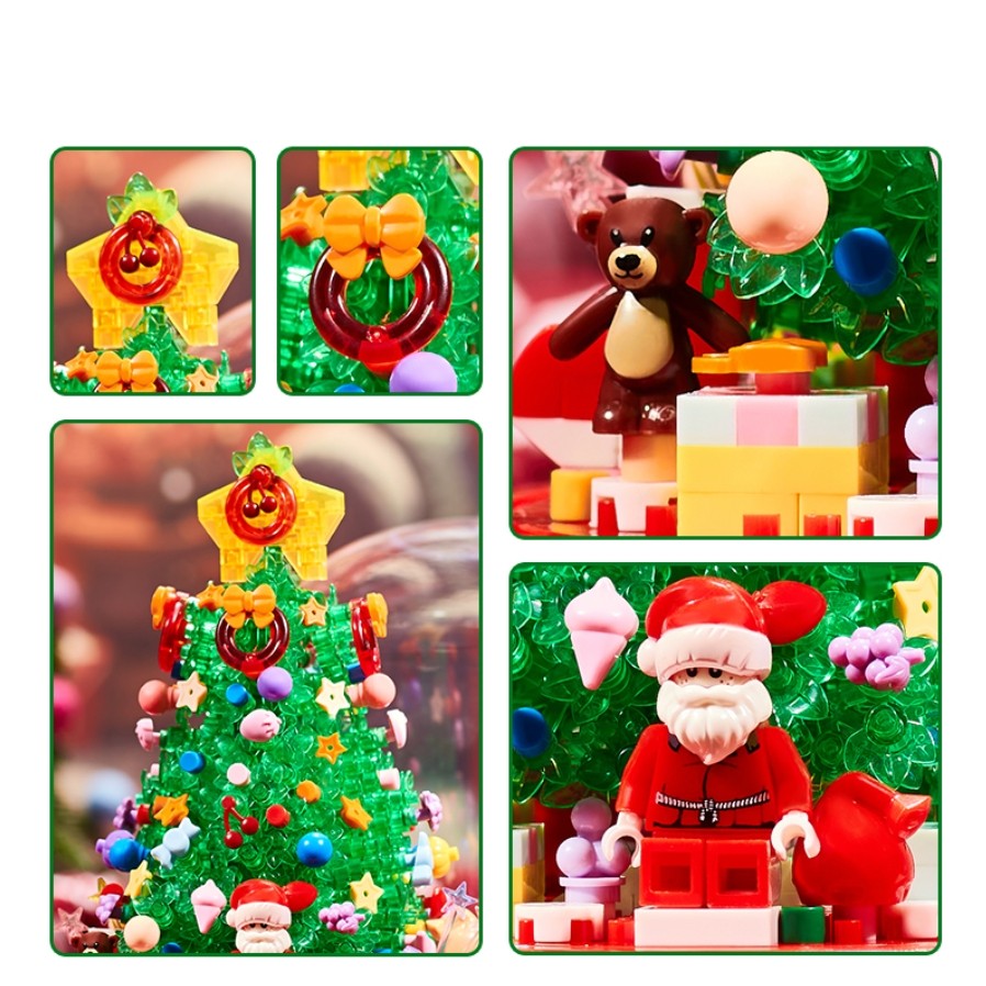 🎄 Christmas Building Blocks DIY Santa With Mini Christmas Tree Model ...