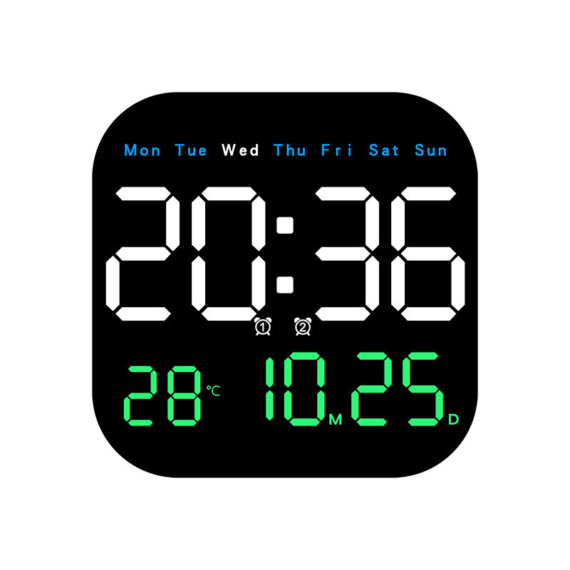 New multi-function LED electronic living room wall clock, hang/stand ...