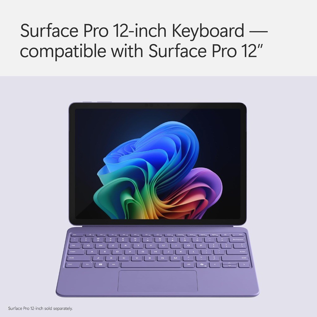 Ultra Slim Backlit Bluetooth Keyboard for Microsoft Surface Pro 12 ...
