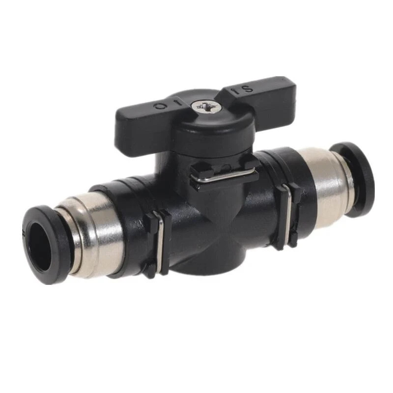 BUC 4mm 6mm 8mm 10mm 12mm Black Pneumatic Push In Quick Joint Connector ...