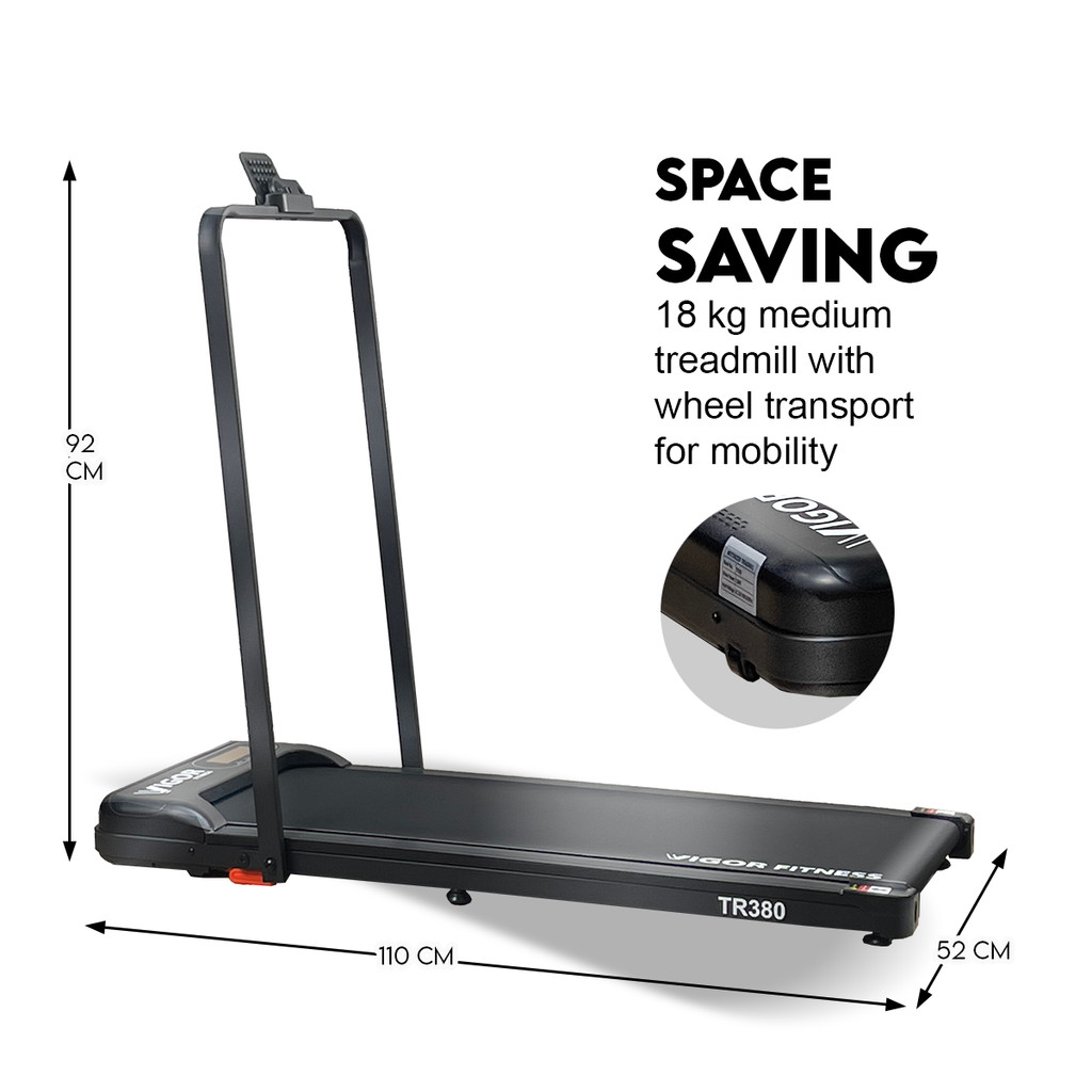 Vigor Fitness Treadmill 1.0hp Cardio Exercise Running Machine TR380 ...