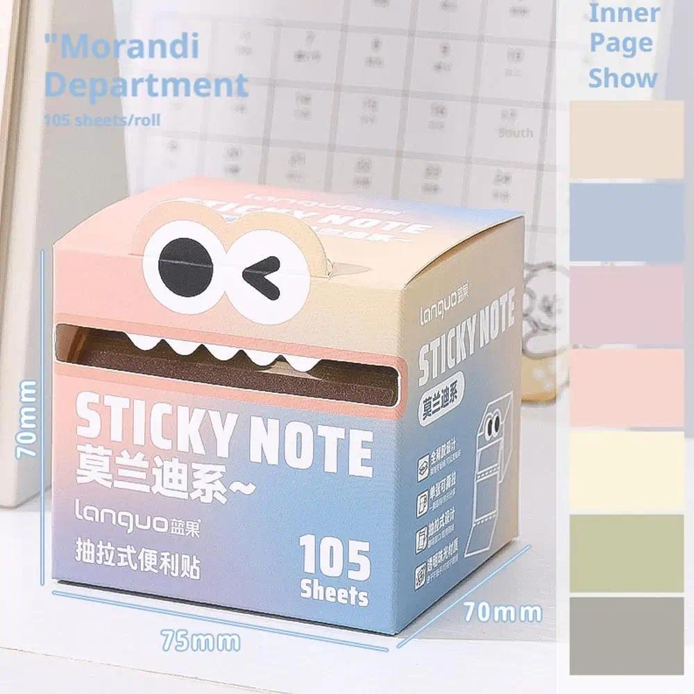Pearl Gradient Transparent Box With 105 Easy Pull Out Sticky Notes Cute ...