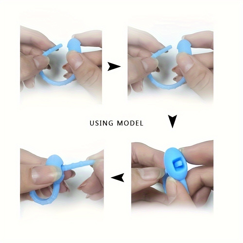 10pcs High Elastic Silicone Cable Ties Tadpole Shape Harness Strap Data ...