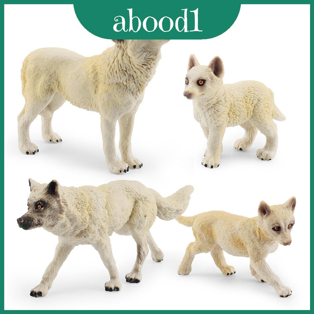 Wolf Pvc Figurine Static Animal Sculpture For Collectors Desk Display ...