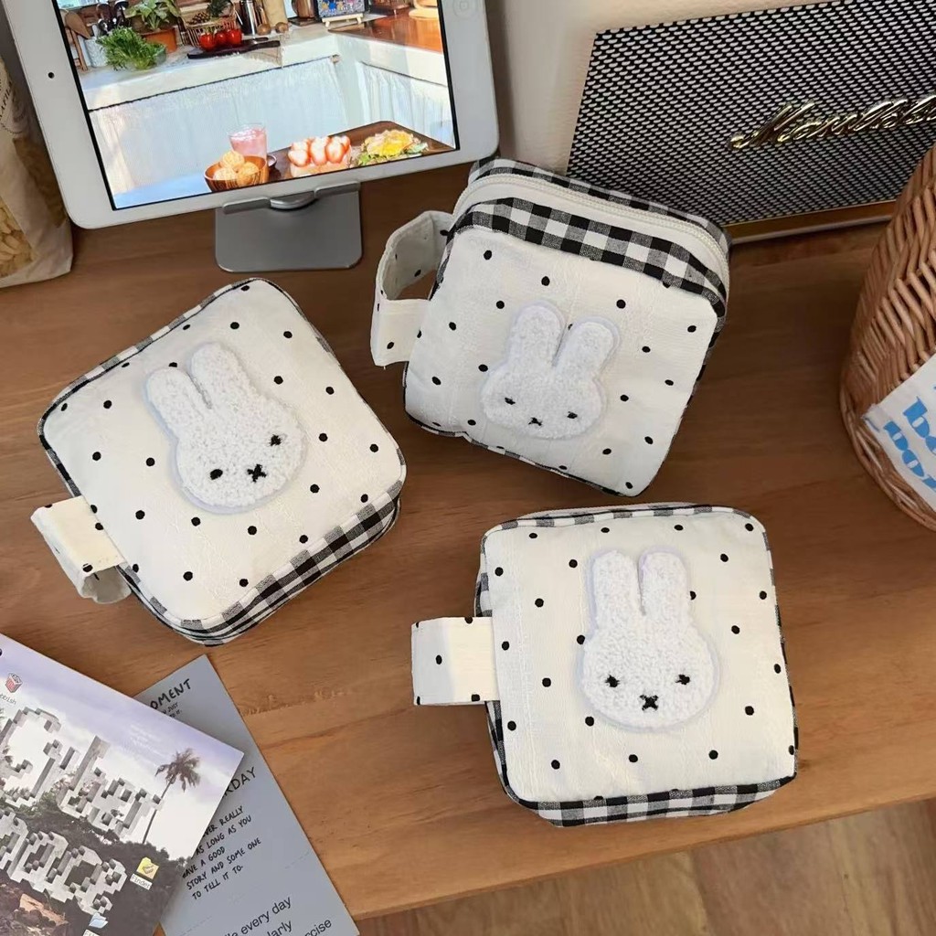 Miffy Polaroid Camera Bag - Korean Style Polka Dot Pouch (Compact ...