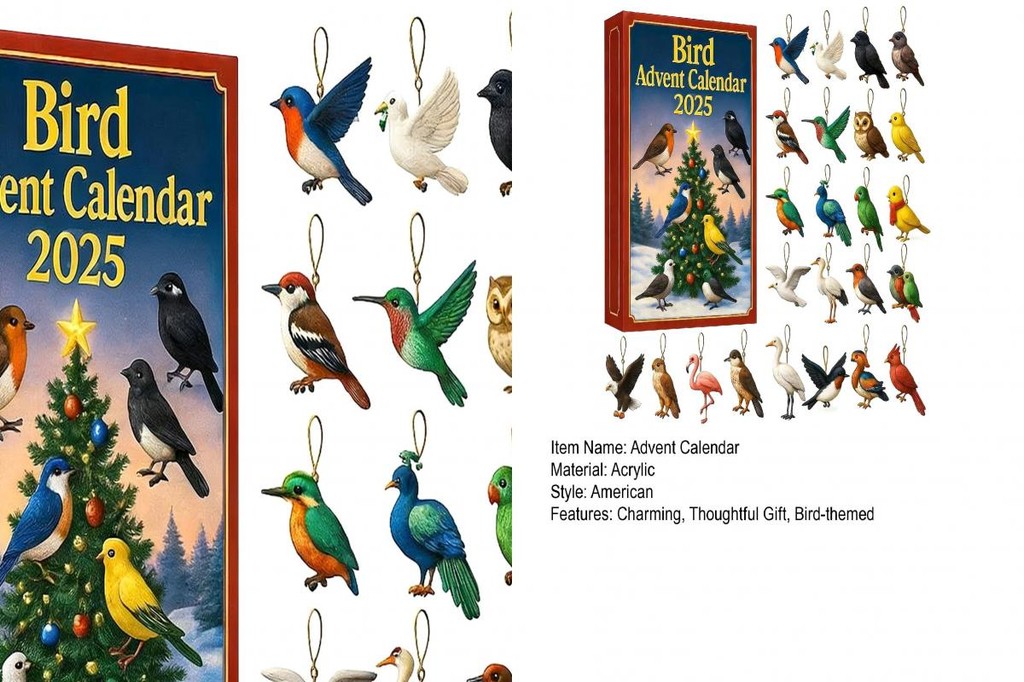 RAN Bird Lover Advent Calendar Bird Christmas Decorations Realistic ...