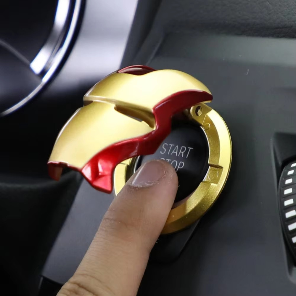 NEW！Universal Engine Start Cap - Superhero Design 3D Push Button Decor ...