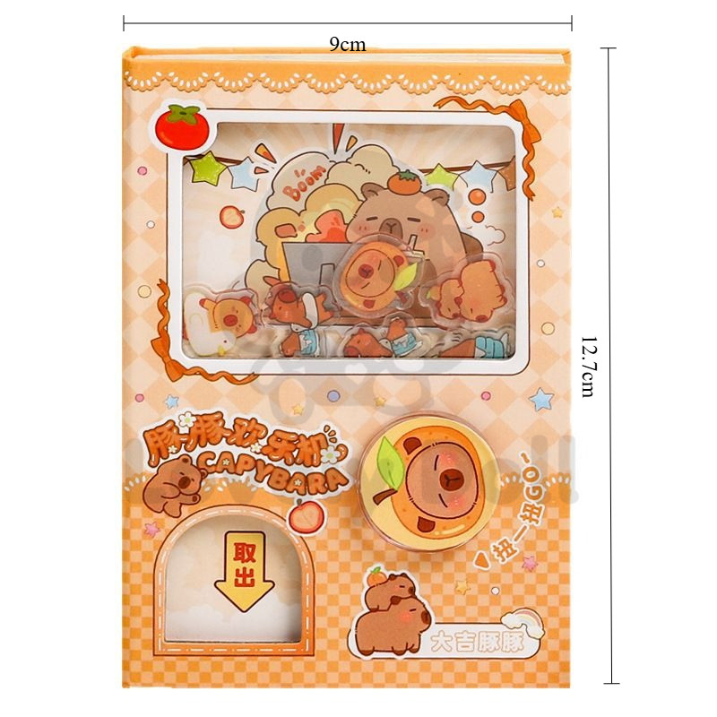Capybara Gachapon Notebook Creative Sticker Shaking Notebook Fun ...