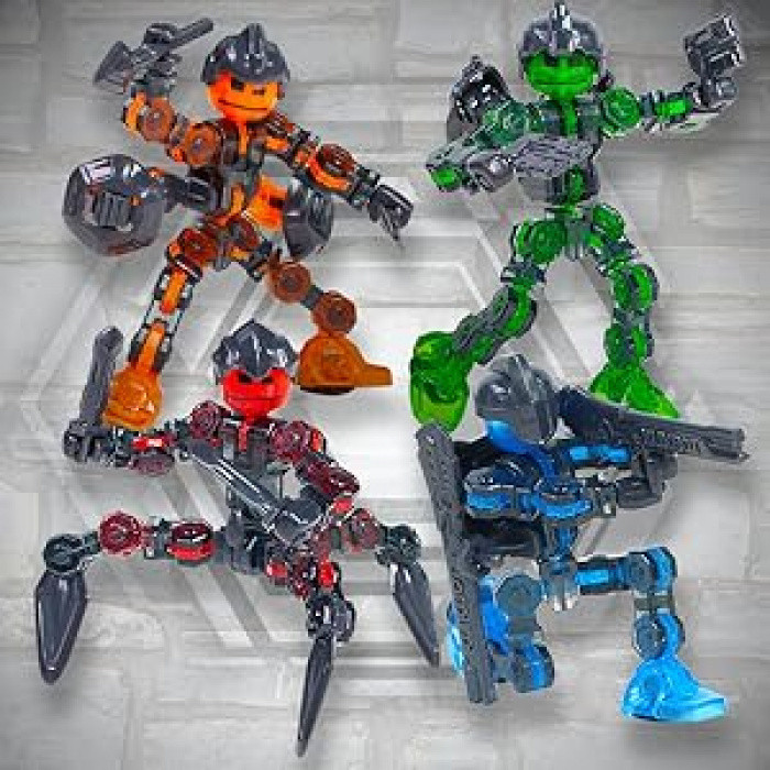 Zing Klikbot, Complete Set of 4 Poseable Action Figures with Weapons ...