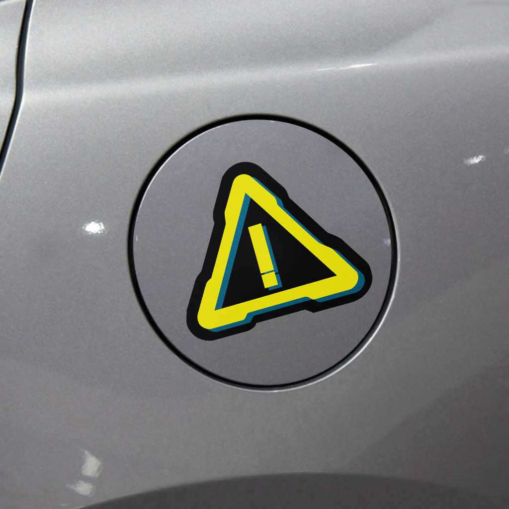 Cyberpunk Caution Danger Warning Sign Vinyl Sticker Car Rear Windshield ...