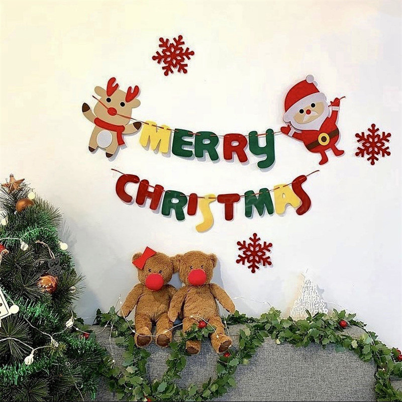 Merry Christmas Characters Banner Creative Xmas Party Background ...
