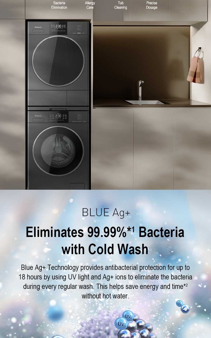 [TnG Rebate] PANASONIC NA-25CEW1 (12.5 KG) FRONT LOAD WASHER E SERIES ...