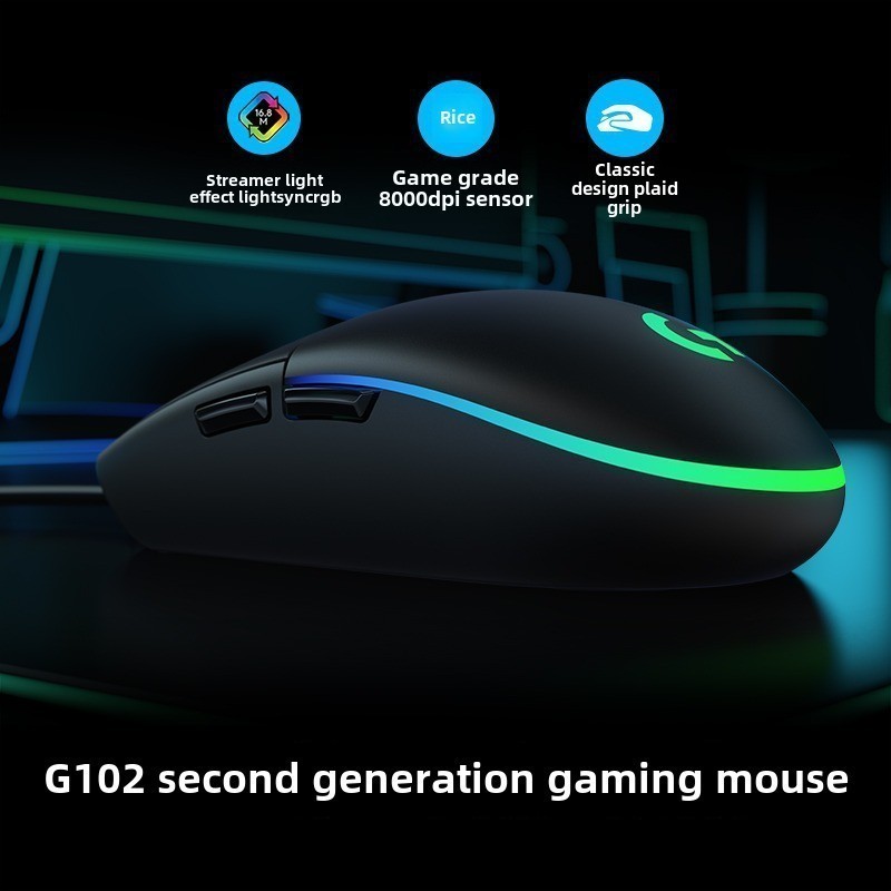 【local Stock】Logitech G102 USB Wired Gaming Mouse 6 Buttons 8000 DPI ...