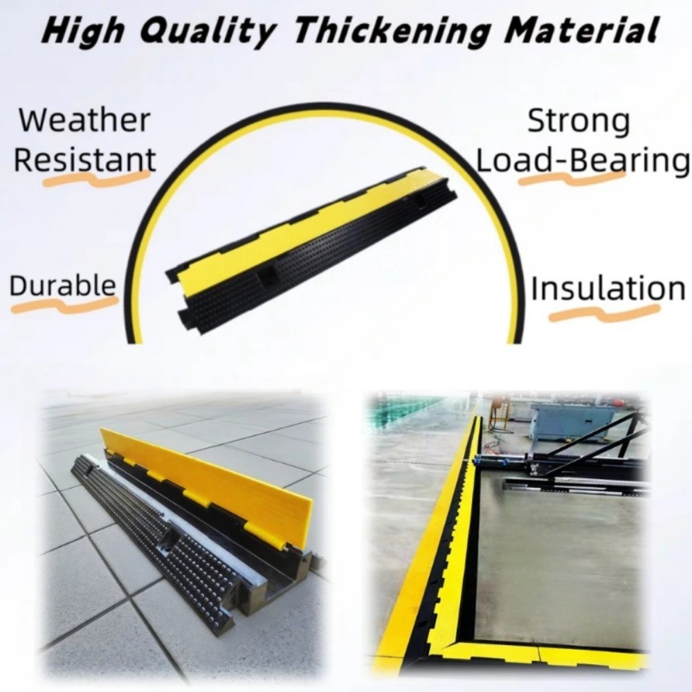 Rubber Yellow Black Channel Floor Heavy Duty Rubber Parking Stopper ...