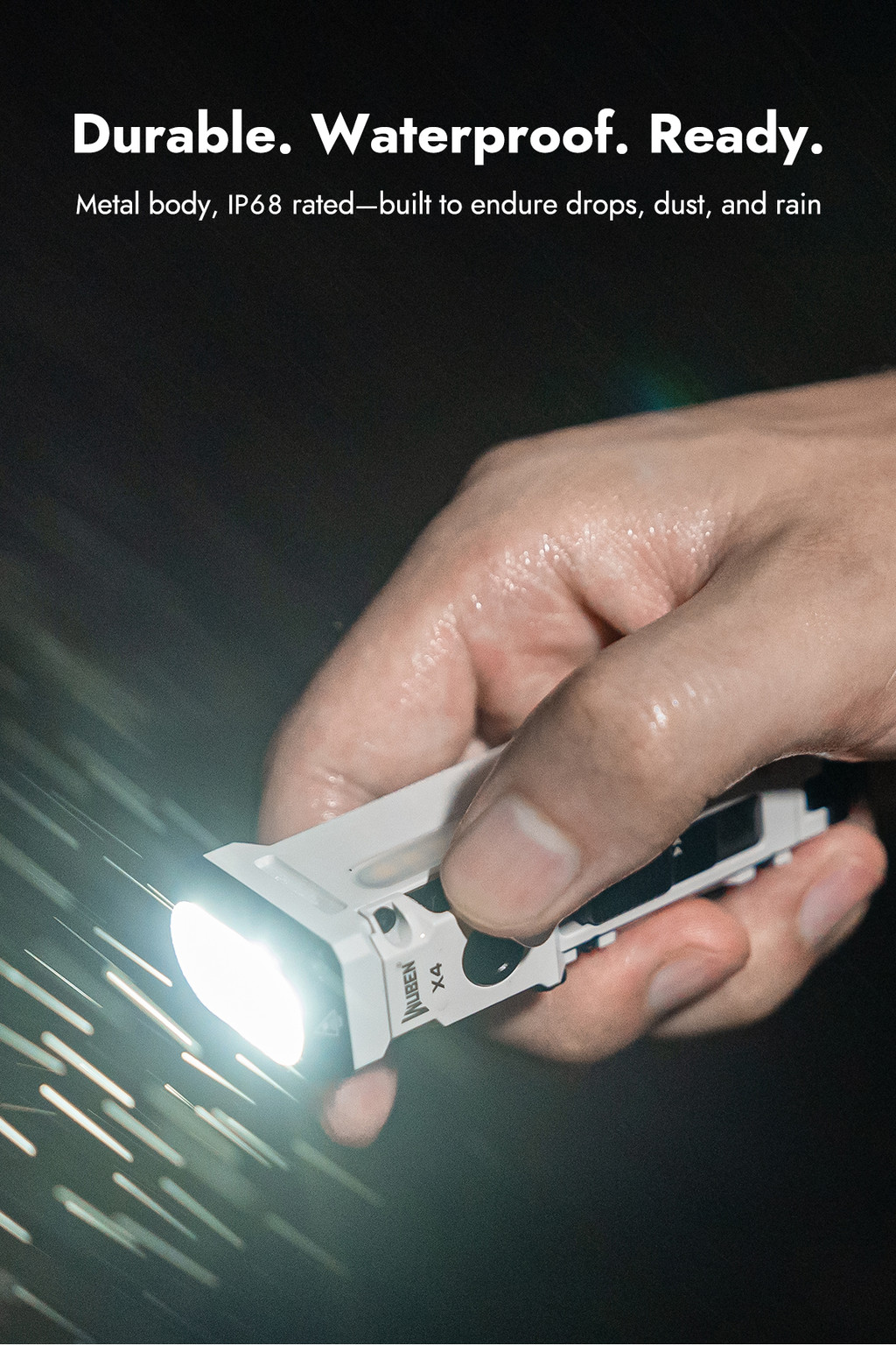 WUBEN X4 1500Lumens White&RGB Light USB-C Rechargeable LED EDC ...