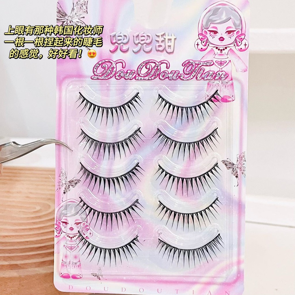 Hard Stem Wet Tip Kpop Idol Lashes | Comic Rooted | Korean Makeup Fake ...