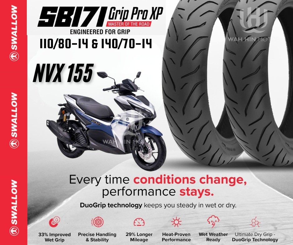 2025 SWALLOW SB171 DUO COMPOUND GRIP PRO XP TYRE SCOOTER EGO GEAR EGO-S ...