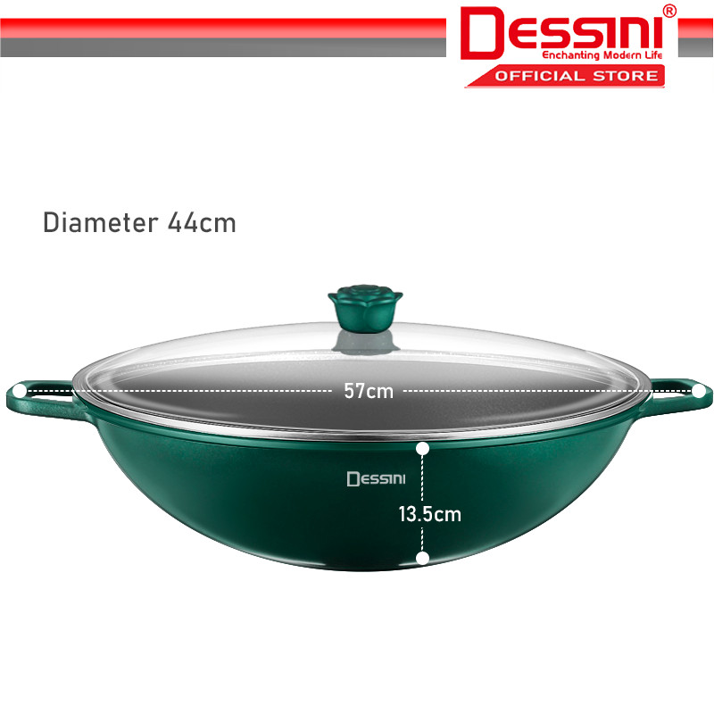 DESSINI ITALY GLW-44 Casserole Induction Die Cast Aluminium Non Stick ...