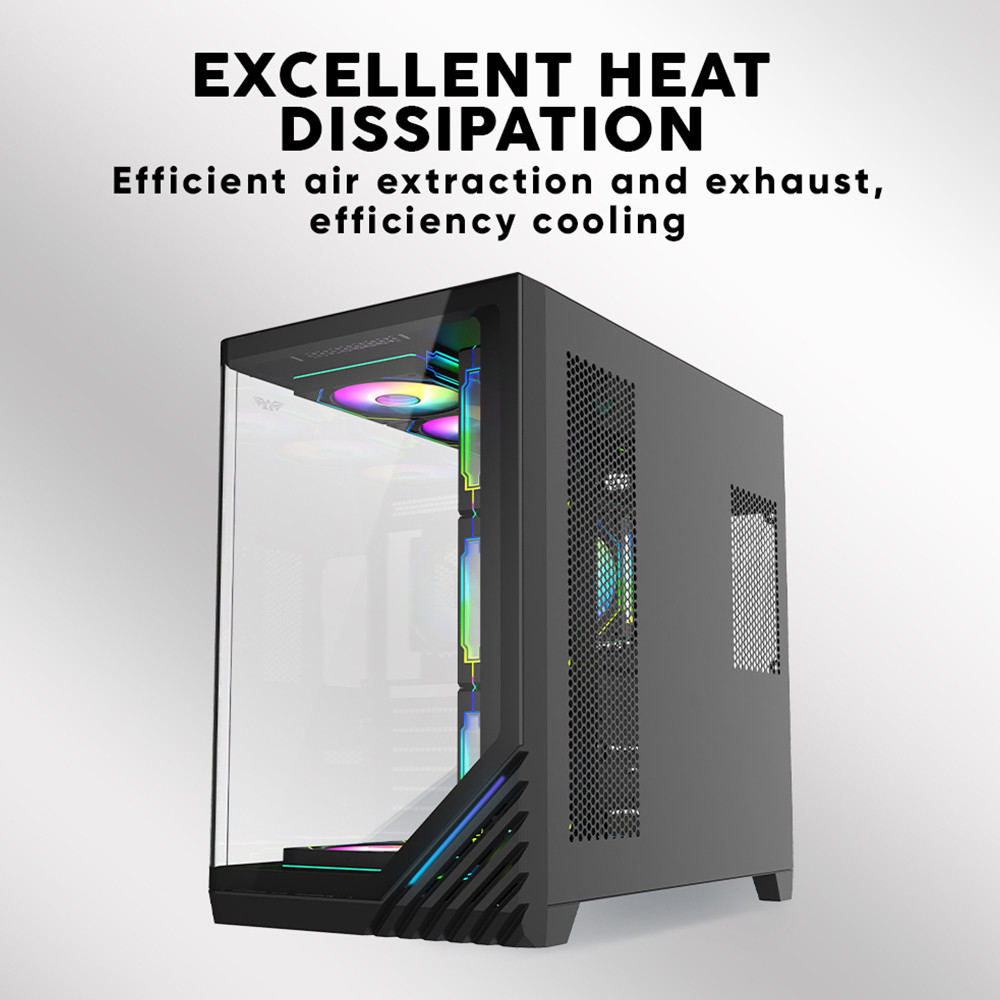 Armaggeddon AQUARON X CURVE GIGA ATX Fish Tank Design Gaming PC Case ...