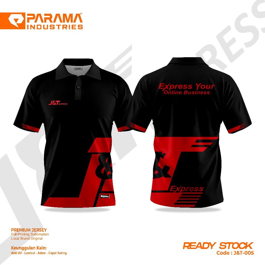 PARAMA Original JNT Express Jersey Full Printing Cool J&T Package ...