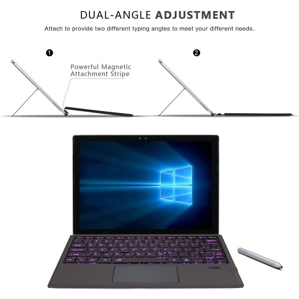 Papan Kekunci Surface Pro Wireless Bluetooth Keyboard For Microsoft 6061